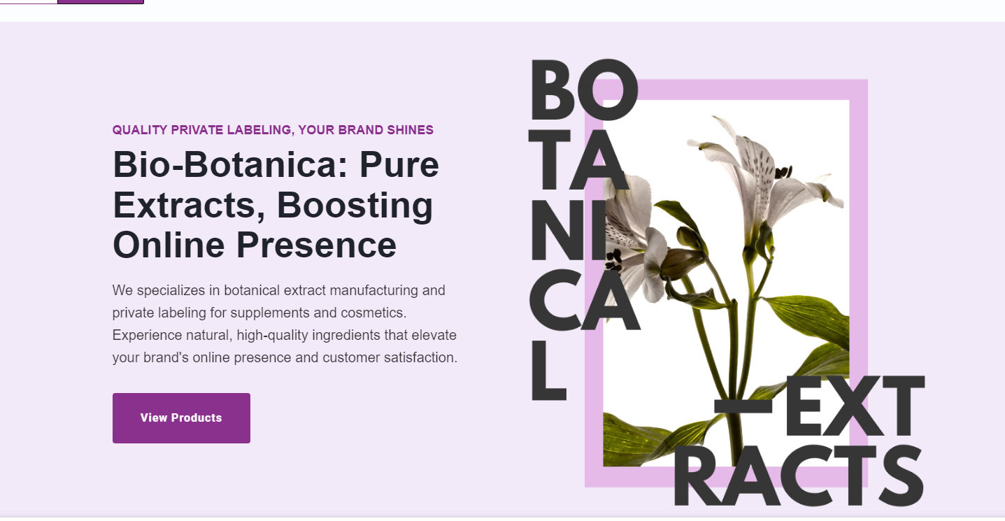Expert Botanical Extracts Manufacturer & Supplier | Bio-Botanica